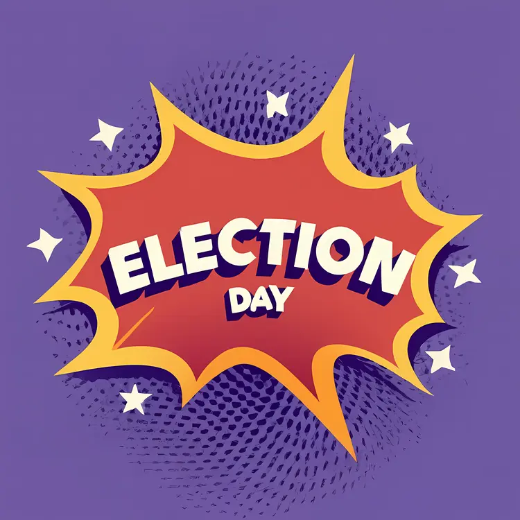 Election Day Message with Comic Style
