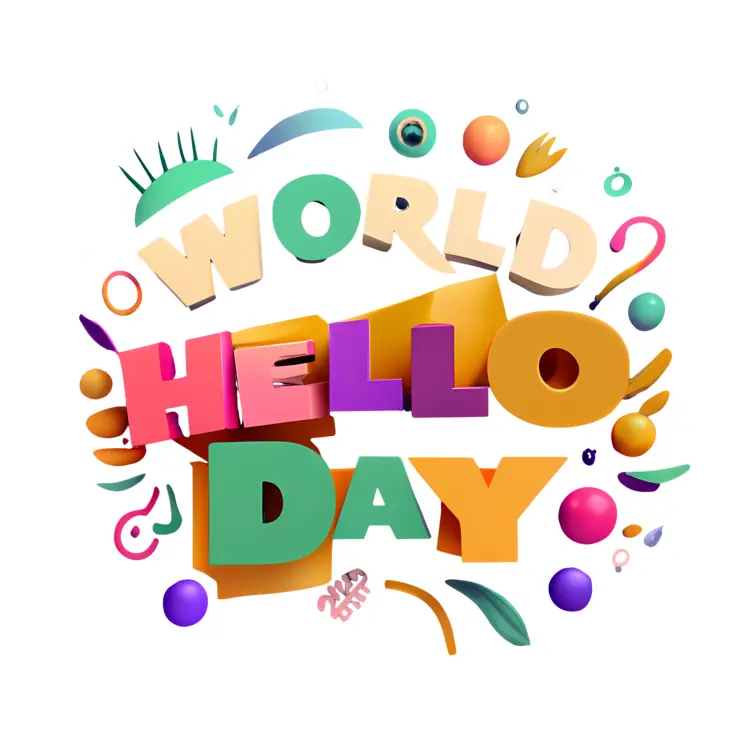 Festive World Hello Day Illustration