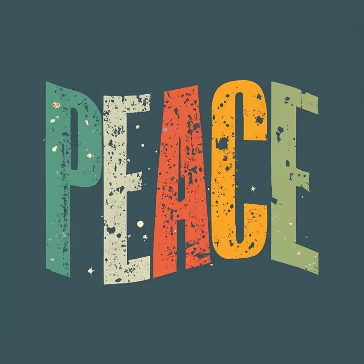 Retro Peace Typography Design