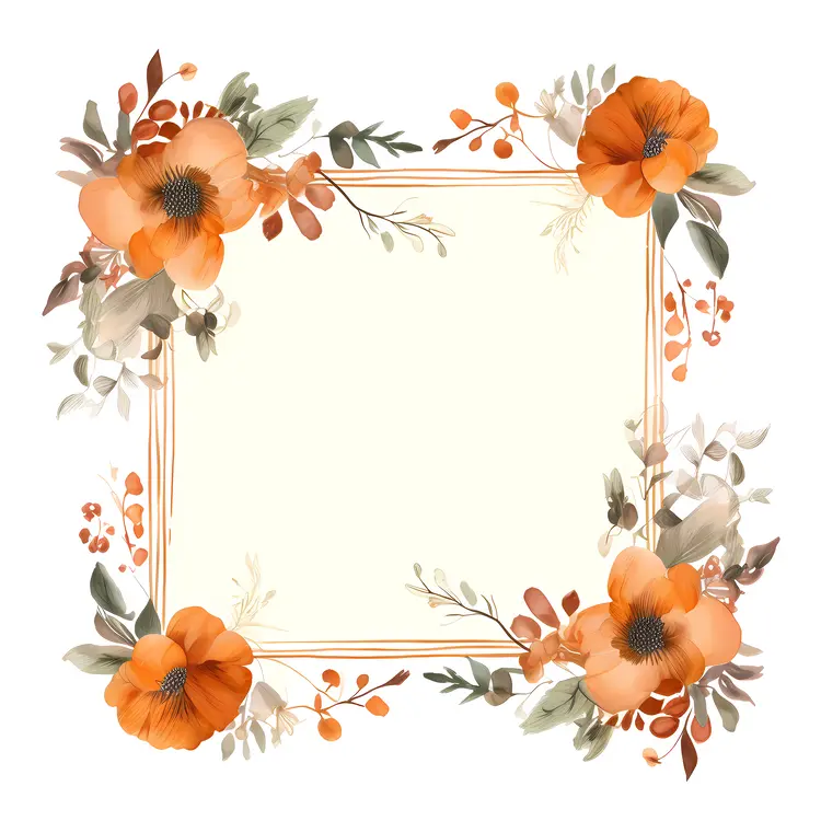 Vibrant Floral Frame