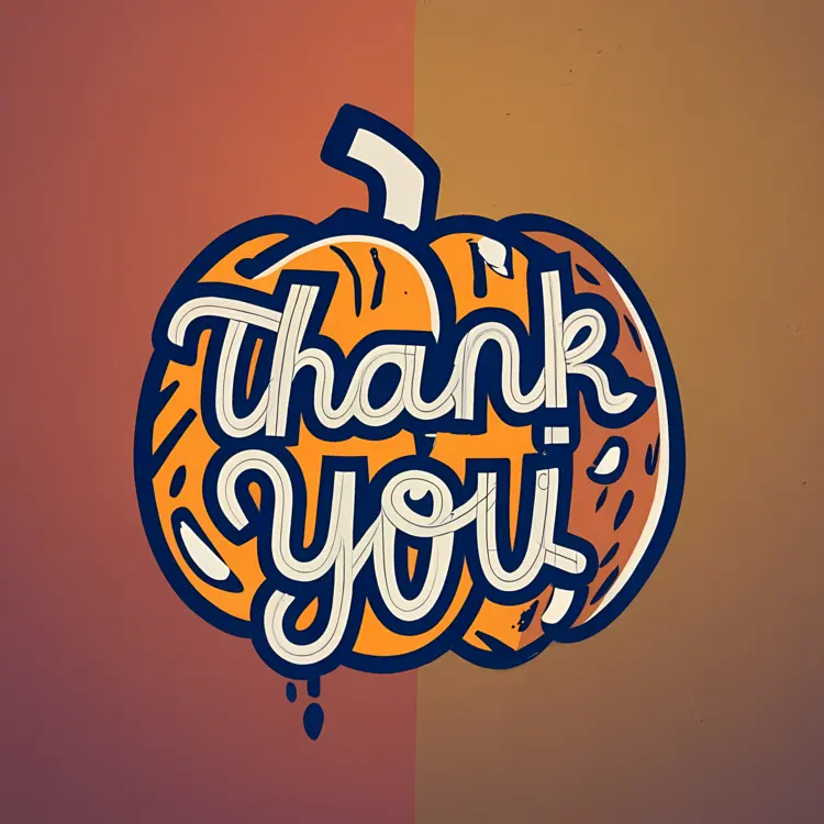 Thank You Pumpkin with Gratitude Message