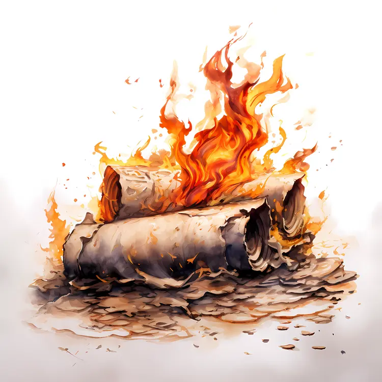Burning Scrolls with Flames