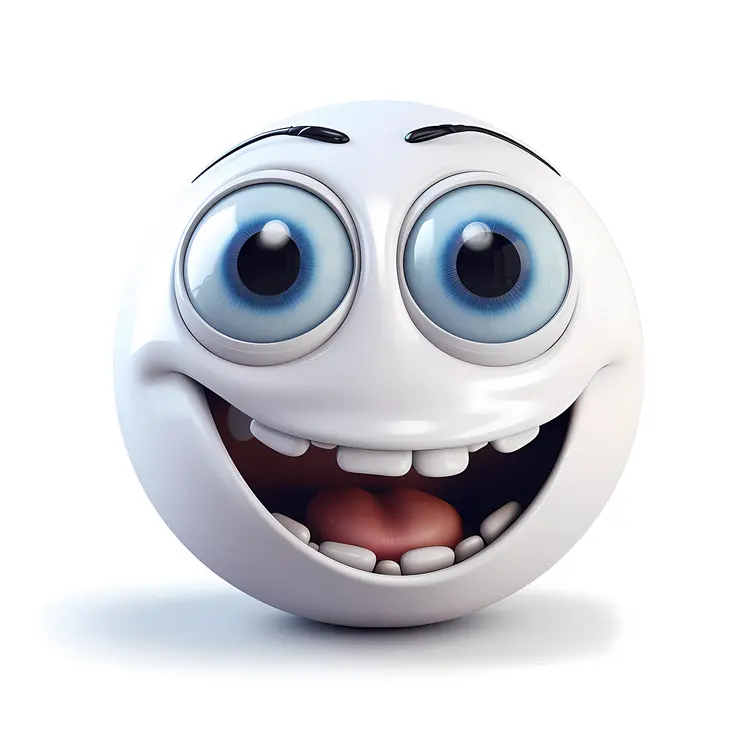 Happy Face with Big Eyes Emoji