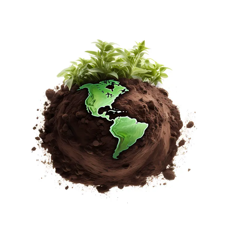 Earth Growing in Soil