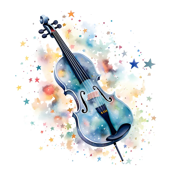 Galaxy Violin with Stars