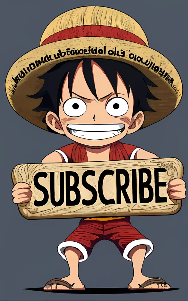 Cartoon Character Holding Subscribe Sign