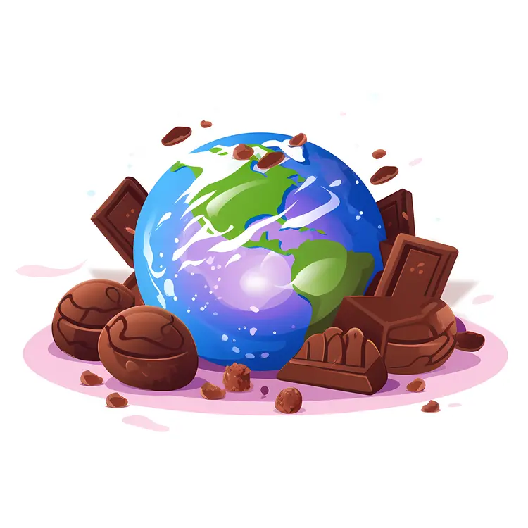 Earth Surrounded by Chocolate