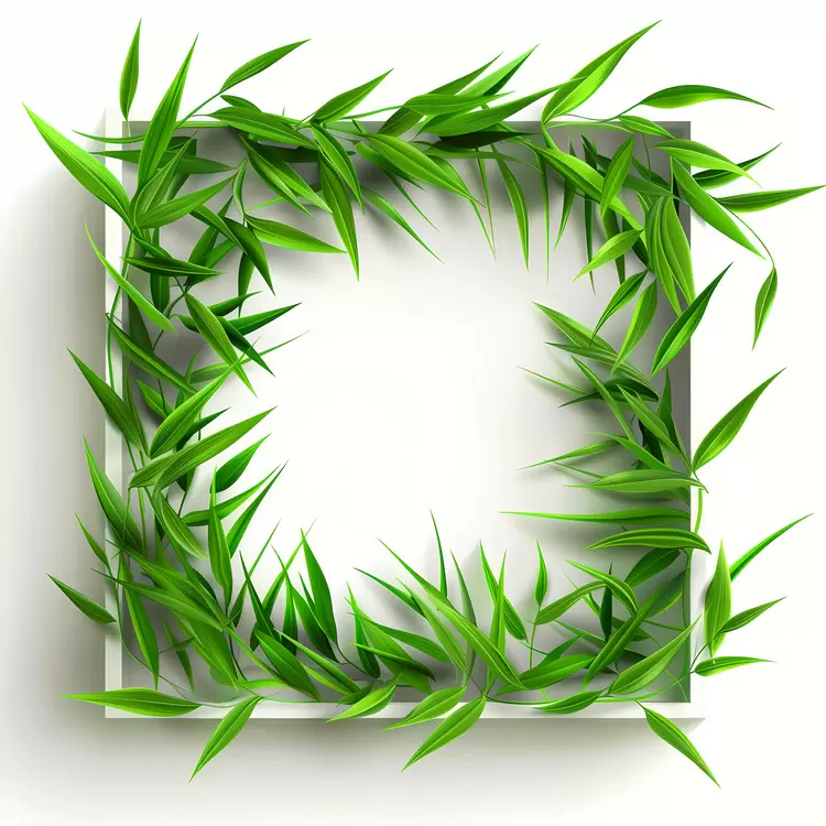 natural art frame environment frame organic frame green leaves bamboo frame
