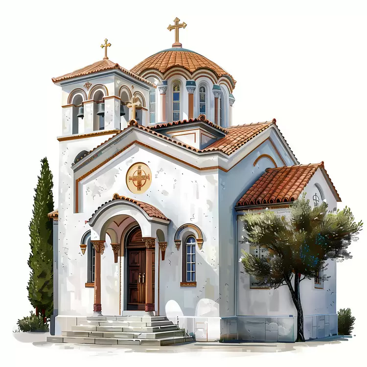architecture greek white building religious tower