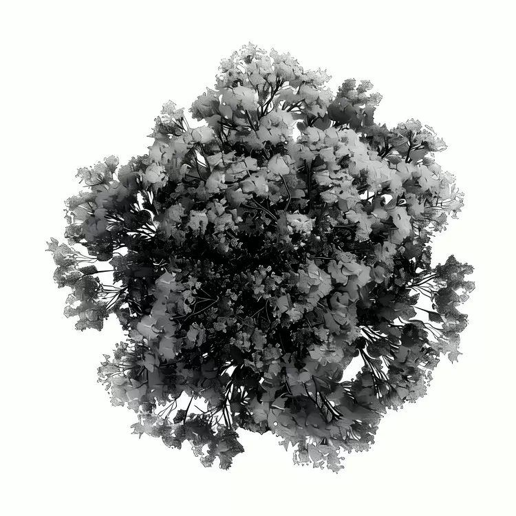 Top View Canopy Green Fluffy Clouds Leaves