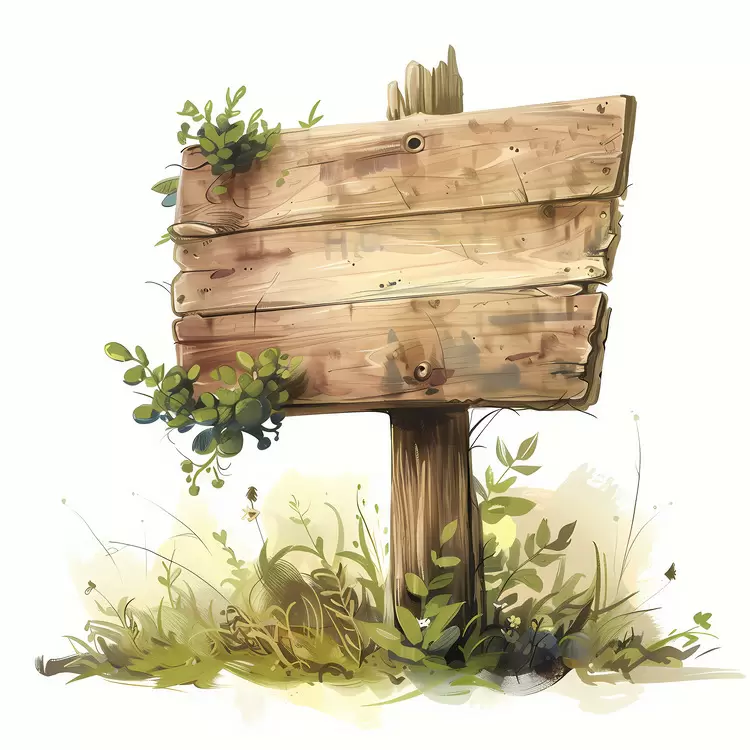 Natural setting Outdoor landscape Signage wood board Wilderness scene