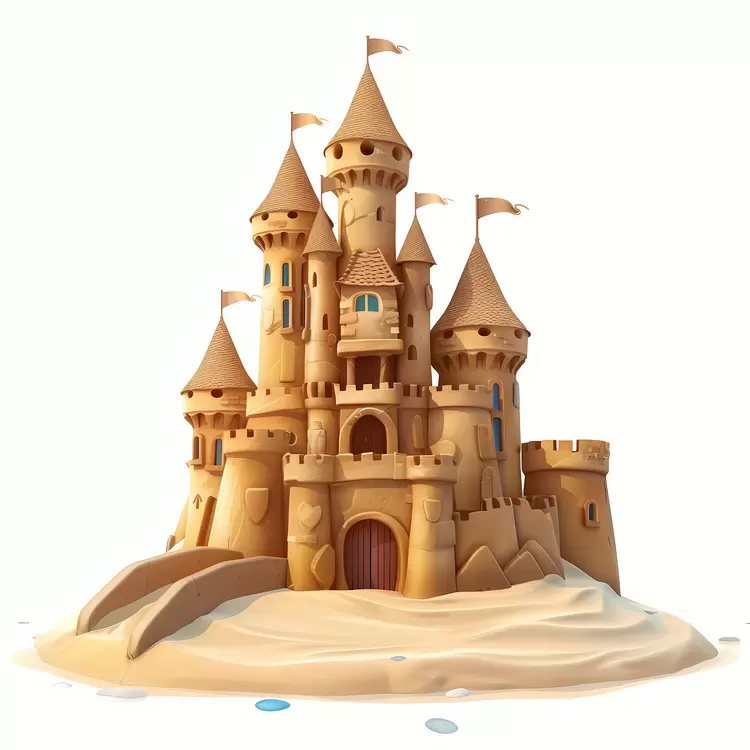 drawbridge sandy beach turret sandcastle coastal