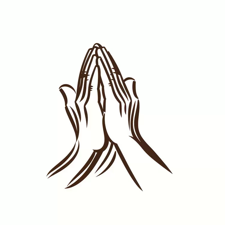 Spiritual icon Peace sign Folded hands Gesture of respect Hand gesture