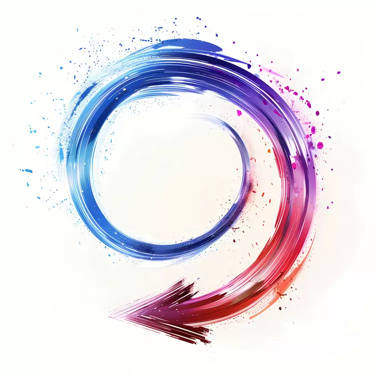 arrow colors watercolor spiral gradient