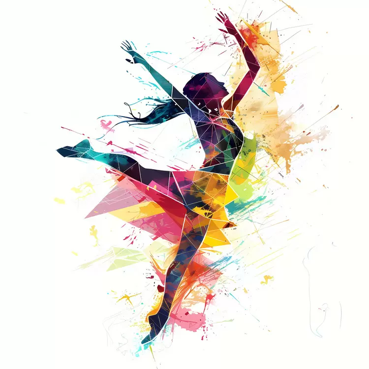 splash Human dancer gymnast colorful