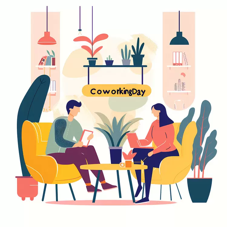 Co-working Day Illustration