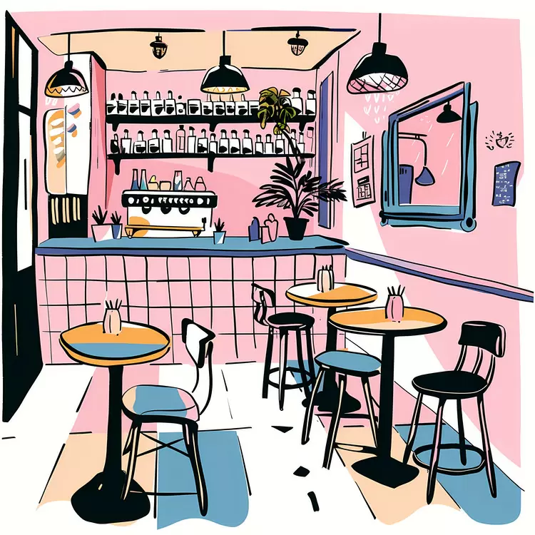 Cool cafe interior design