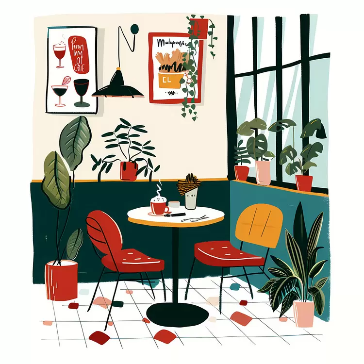 Charming Café Table Setup