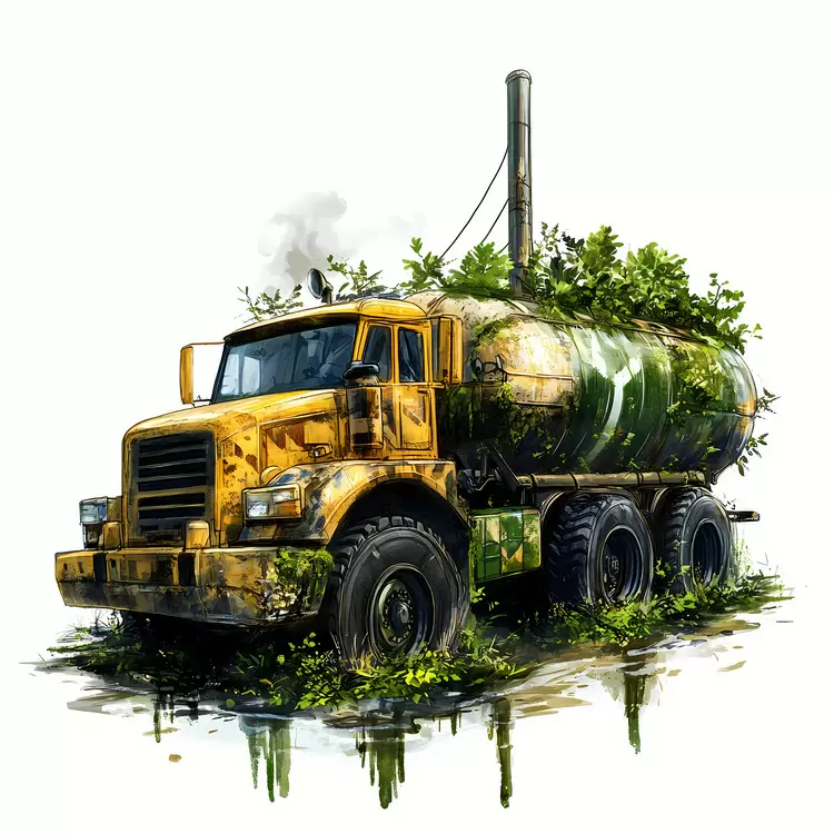 truck covered in plants plant-covered vehicle truck with vines growing ...