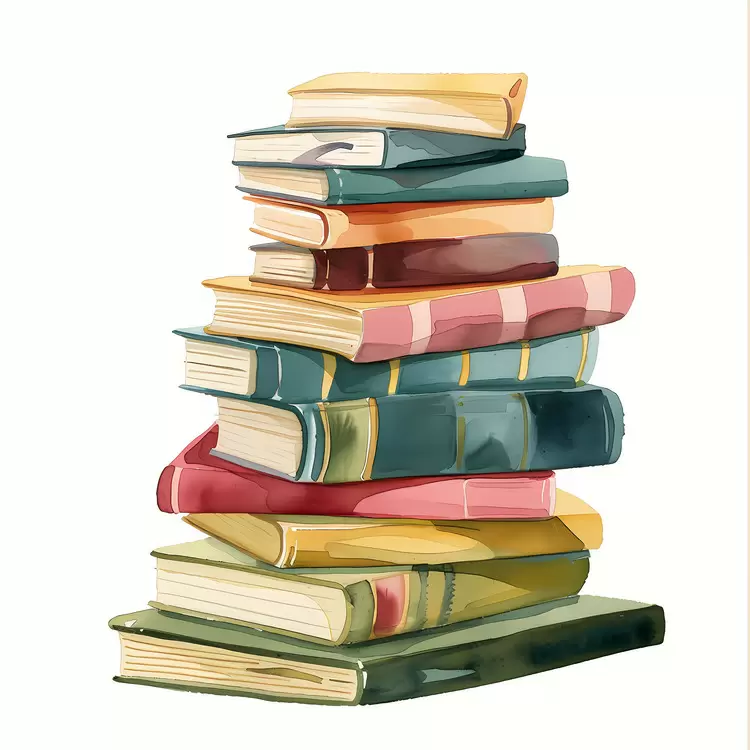 stack of books library pile book collection tower of books reading corner