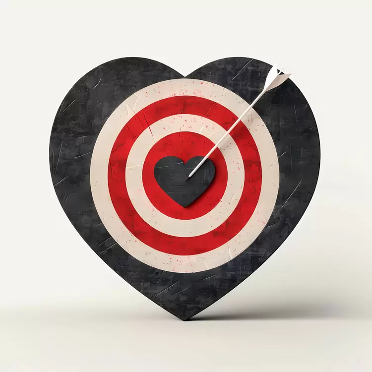 Romance heart target Love Rustic