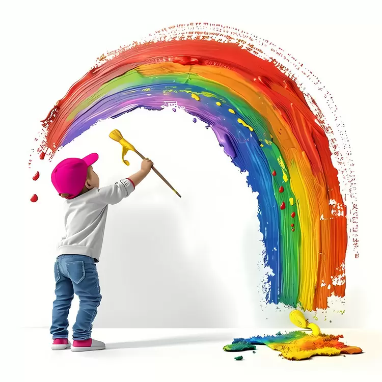 painting rainbow
