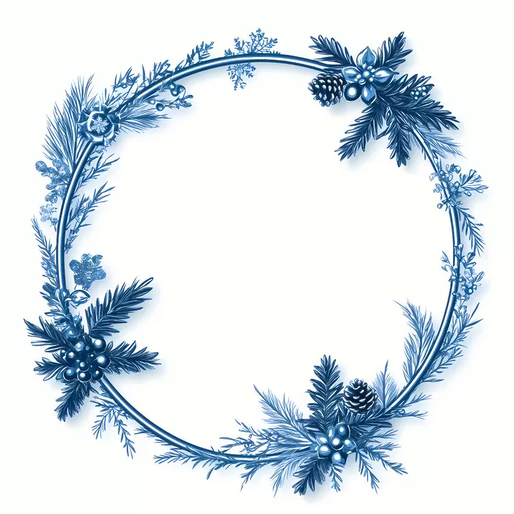 Christmas Frame Blue
